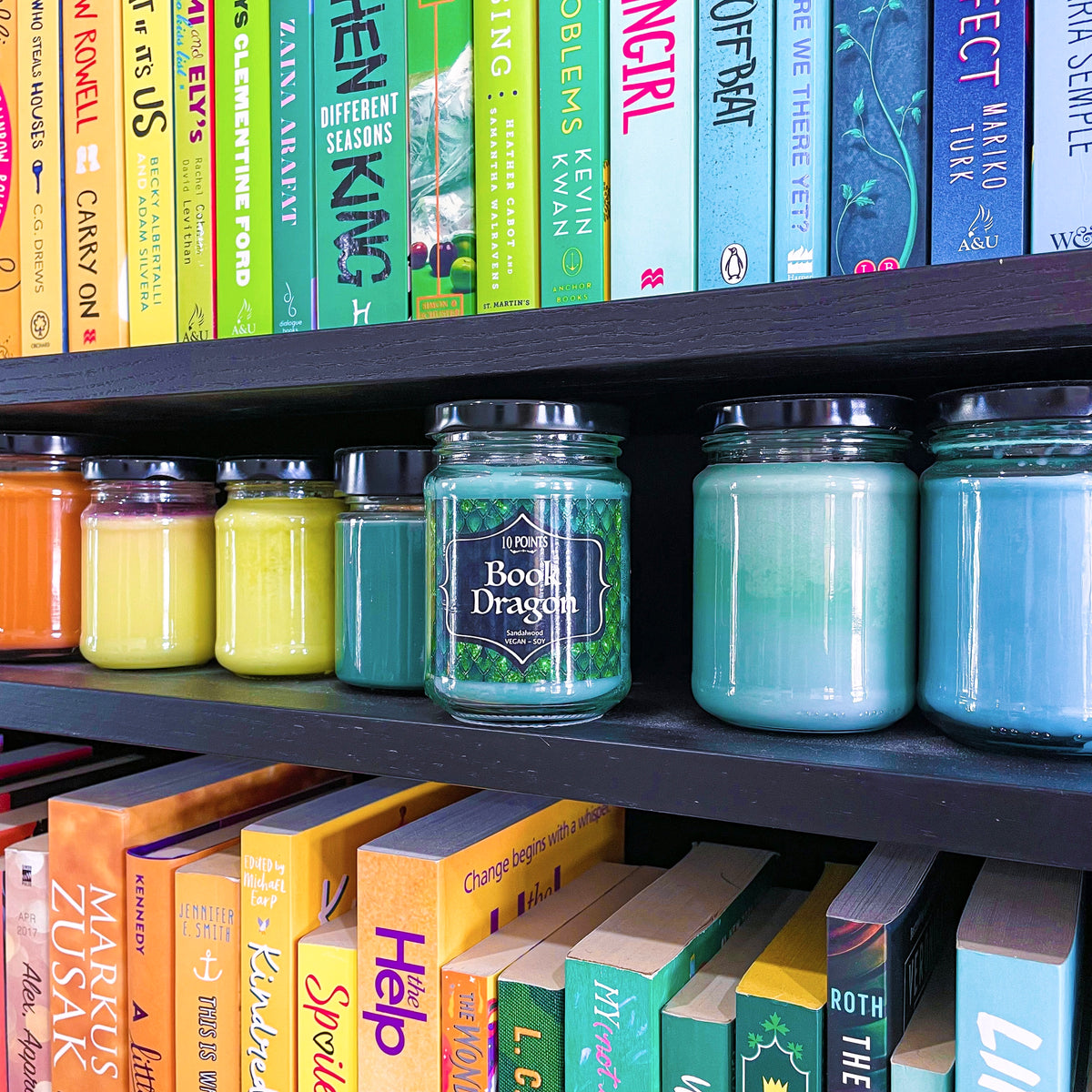 Book Dragon - Bookish Inspired Soy Candle Scent Notes: Sandalwood – Ten ...